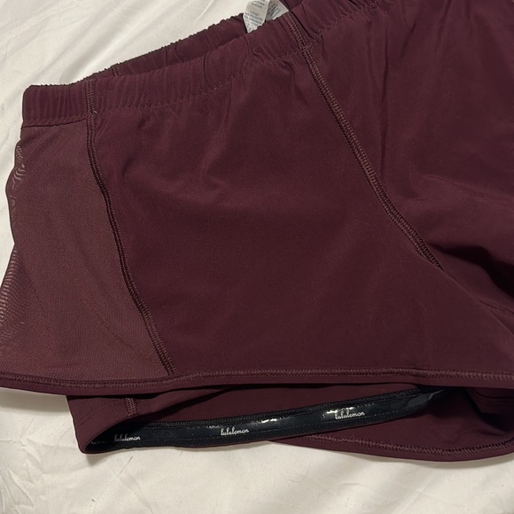lululemon athletica | Shorts | New Lululemon Maroon Shorts Mesh Sides ...